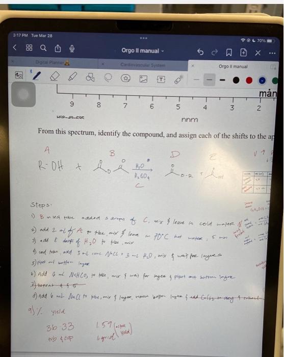 1) Draw out the mechanism for you synthesis including | Chegg.com