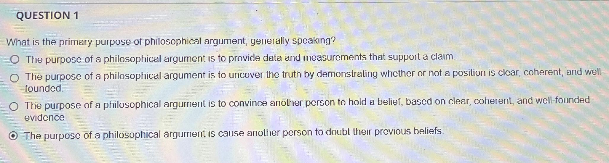 Solved QUESTION 1What is the primary purpose of | Chegg.com