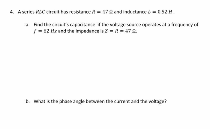 Solved A series \\( R L C \\) circuit has resistance \\( | Chegg.com