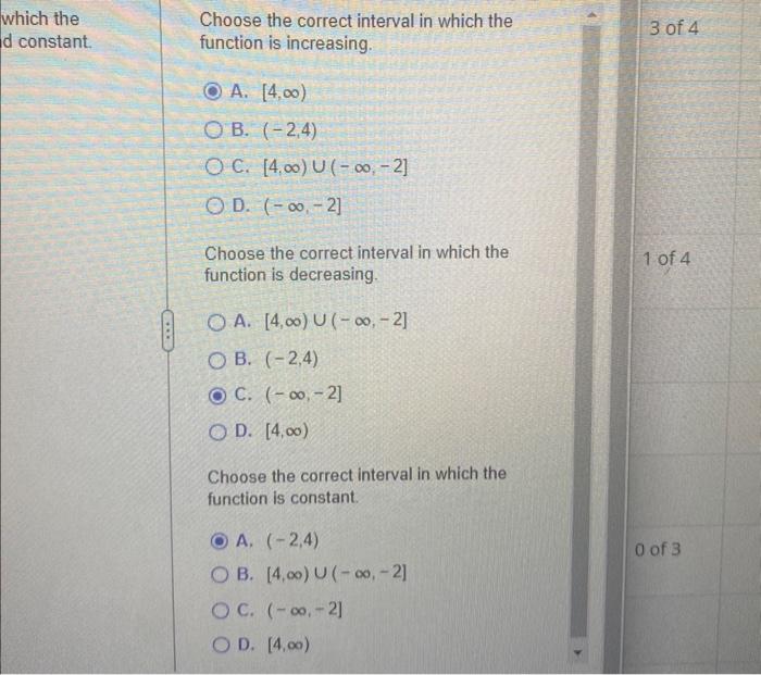 Solved Determine the intervals of the domain over which the | Chegg.com