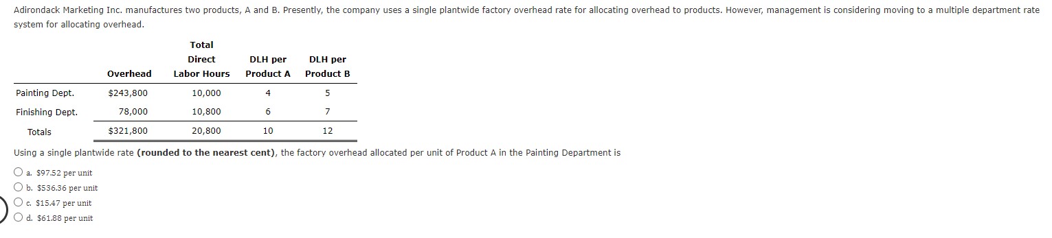 Solved system for allocating | Chegg.com
