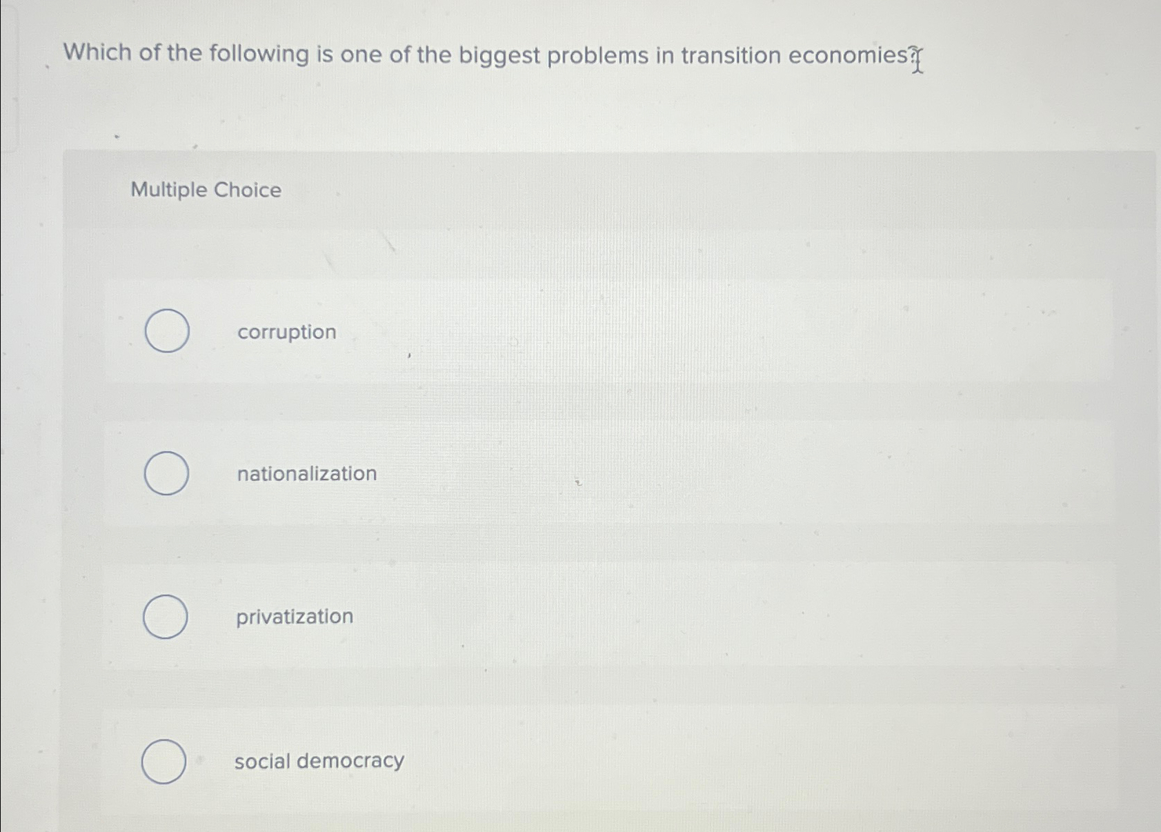 Solved Which of the following is one of the biggest problems | Chegg.com