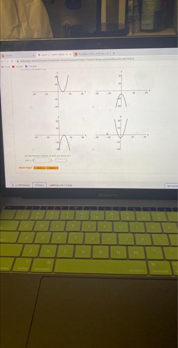 Solved g(x)=x2−4 (a) Identify the parent function f. f(x)= | Chegg.com