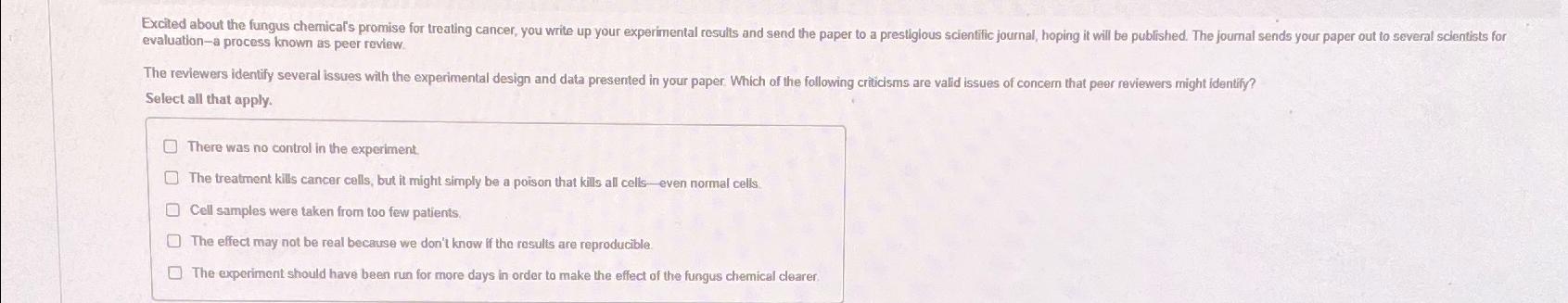 Solved evaluation-a process known as peer review.The | Chegg.com