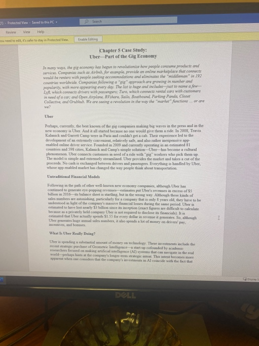 Solved - Protected ViewSaved to this PC- e Search Review | Chegg.com