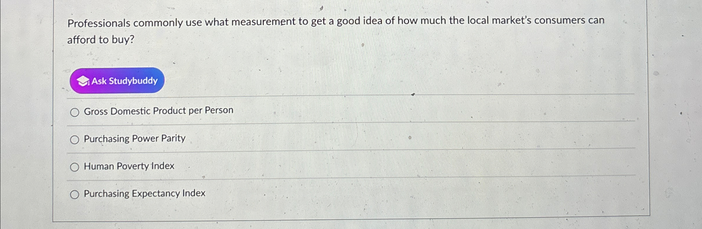 Solved Professionals commonly use what measurement to get a | Chegg.com
