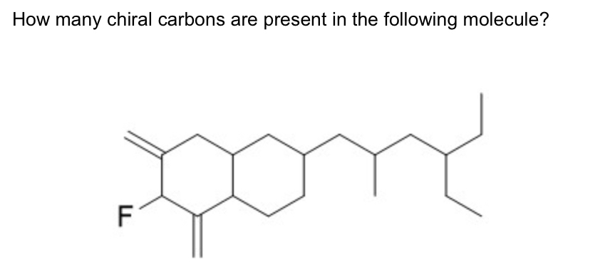 Solved How many chiral carbons are present in the following | Chegg.com