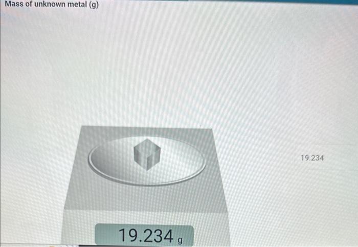 determining the specific heat of an unknown metal?i | Chegg.com