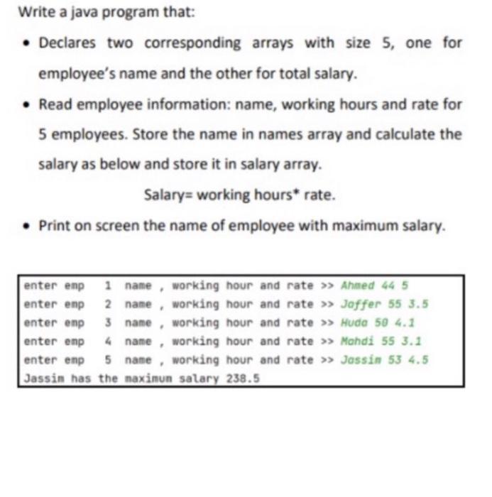 Solved Write A Java Program That • Declares Two 