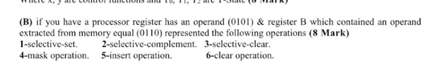 Solved (B) if you have a processor register has an operand | Chegg.com