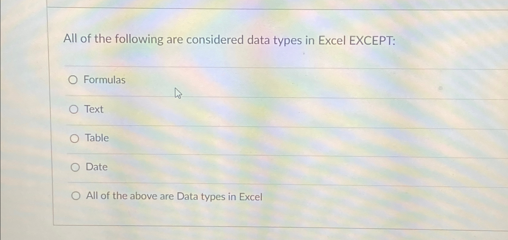 All of the following are considered data types in | Chegg.com