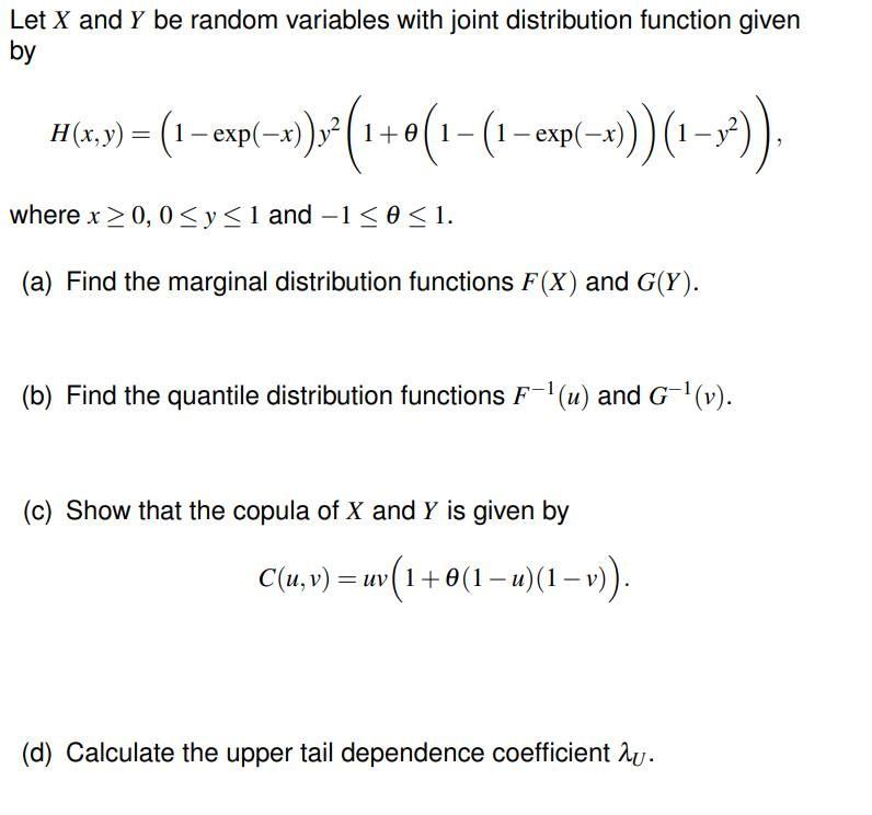 Solved Let X and Y be random variables with joint | Chegg.com