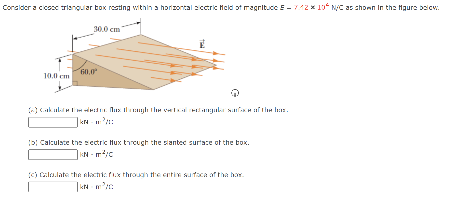 Solved Consider a closed triangular box resting within a | Chegg.com