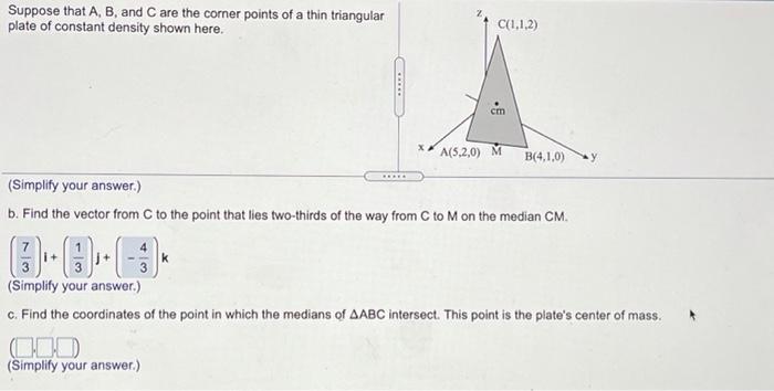 Solved Suppose that A, B, and C are the corner points of a | Chegg.com