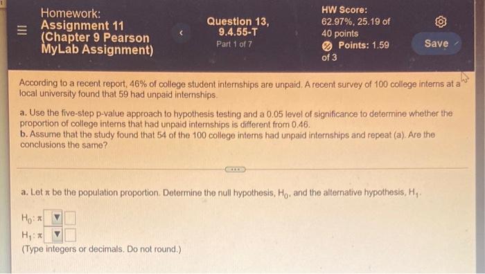 Solved III Homework: Assignment 11 (Chapter 9 Pearson MyLab | Chegg.com