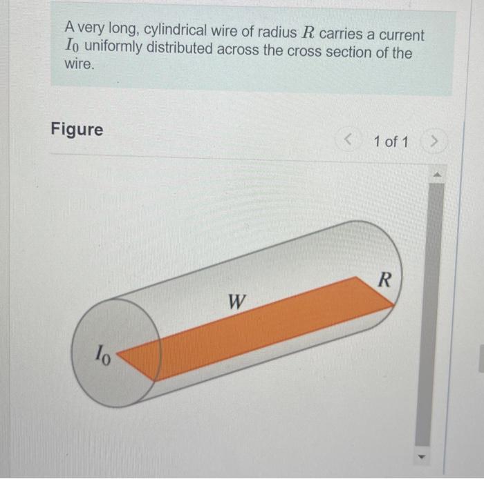 Solved A very long, cylindrical wire of radius R carries a | Chegg.com
