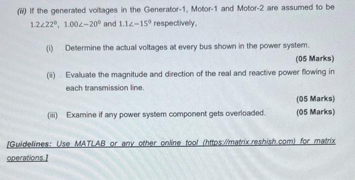 Task 1: Power System Representation and Modeling | Chegg.com