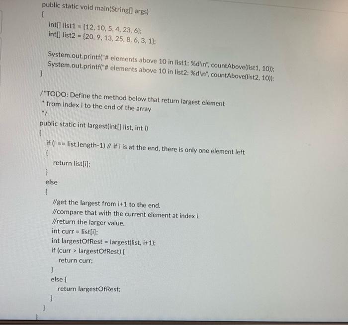 Solved Write a recursive method to count the \# of elements | Chegg.com