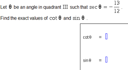 Solved Let theta be an angle in quadrant III such that sec | Chegg.com