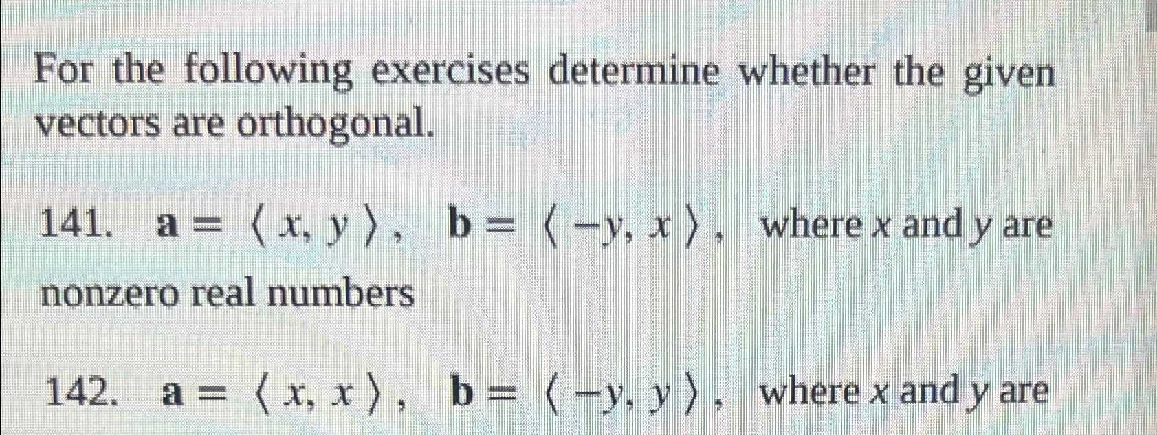 Solved For the following exercises determine whether the | Chegg.com