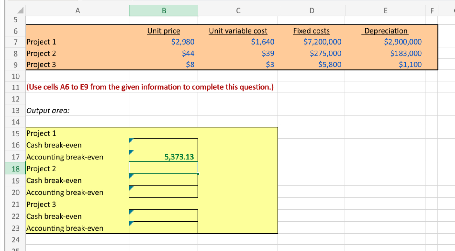 please help me fill this out with excel | Chegg.com