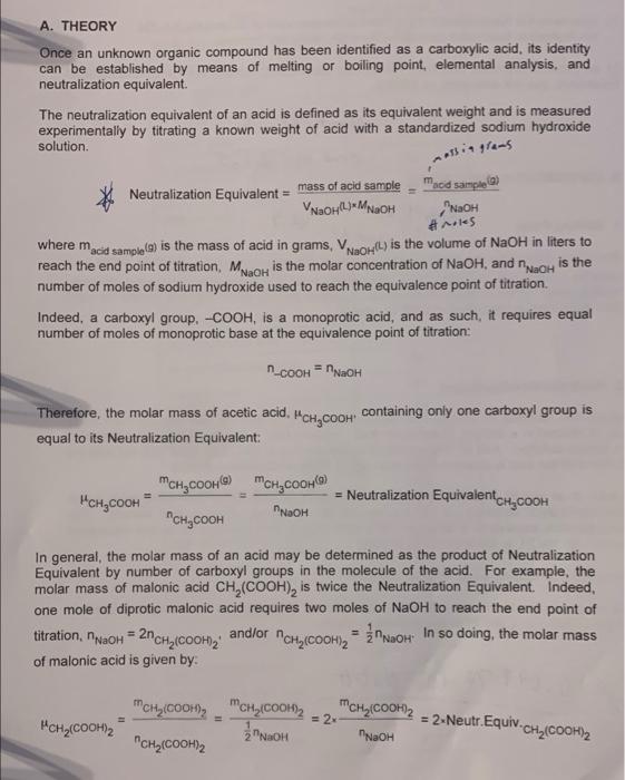Solved please find all neutralization equivalents, actual | Chegg.com