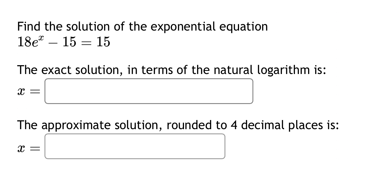 Solved Find the solution of the exponential | Chegg.com