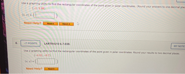 Solved Use a graphing utility to find the rectangular | Chegg.com