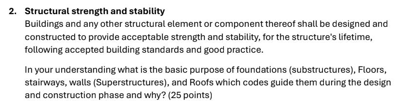Solved Structural strength and stabilityBuildings and any | Chegg.com