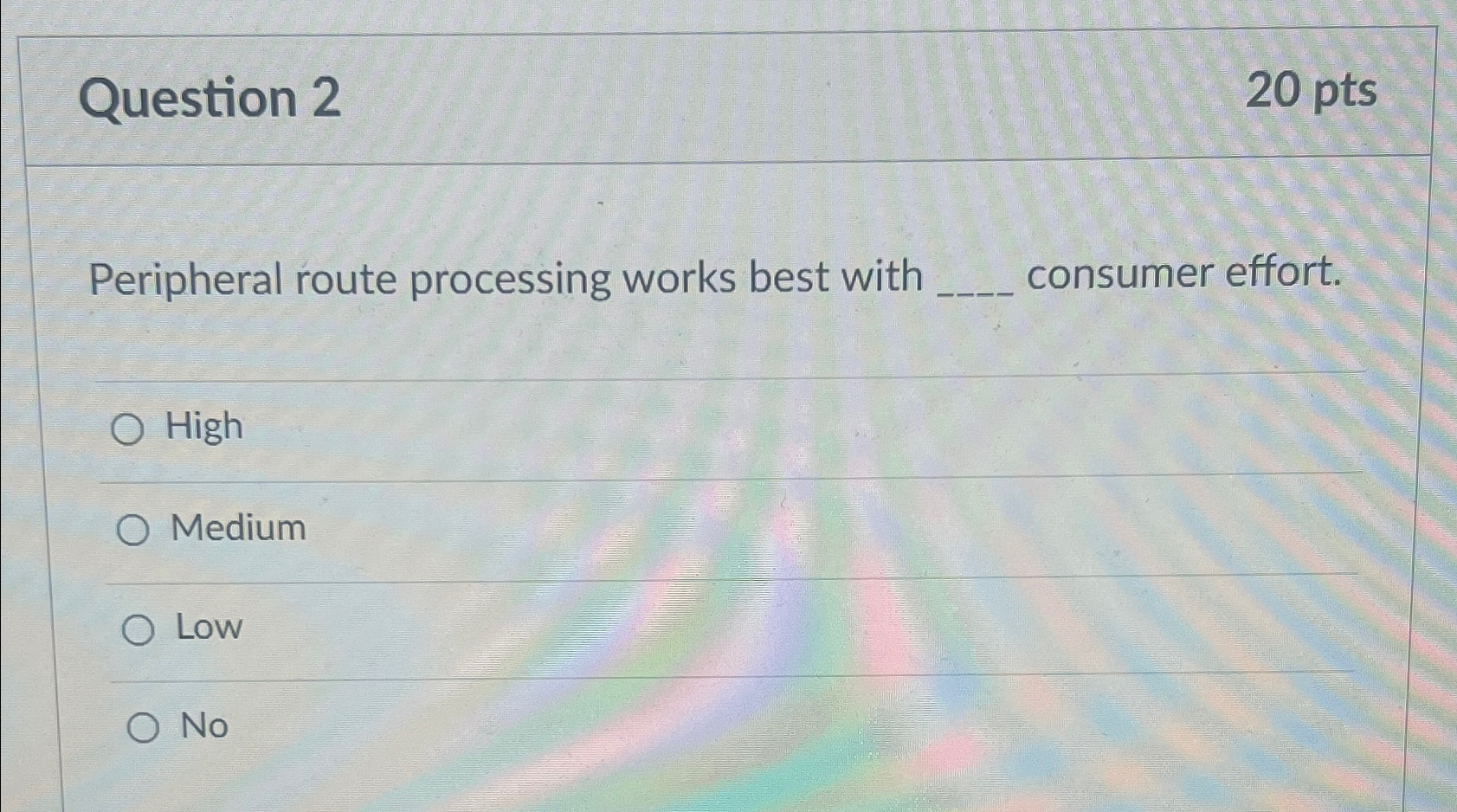 Solved Peripheral route processing works best with consumer | Chegg.com