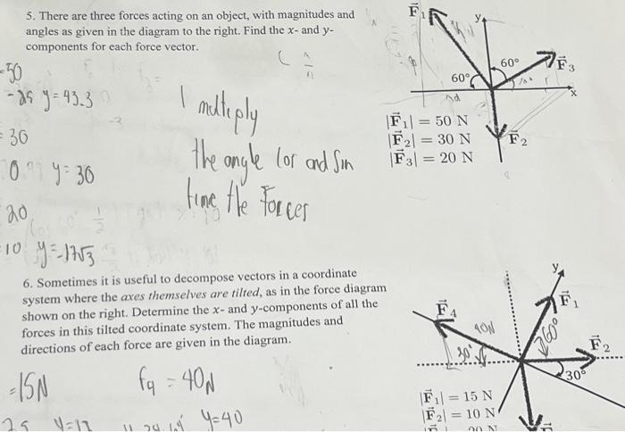 Solved 5 There Are Three Forces Acting On An Object With