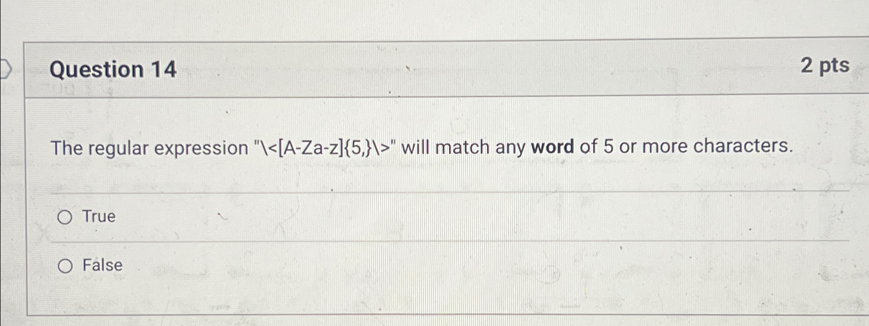 Solved Question 142ptsThe regular expression | Chegg.com