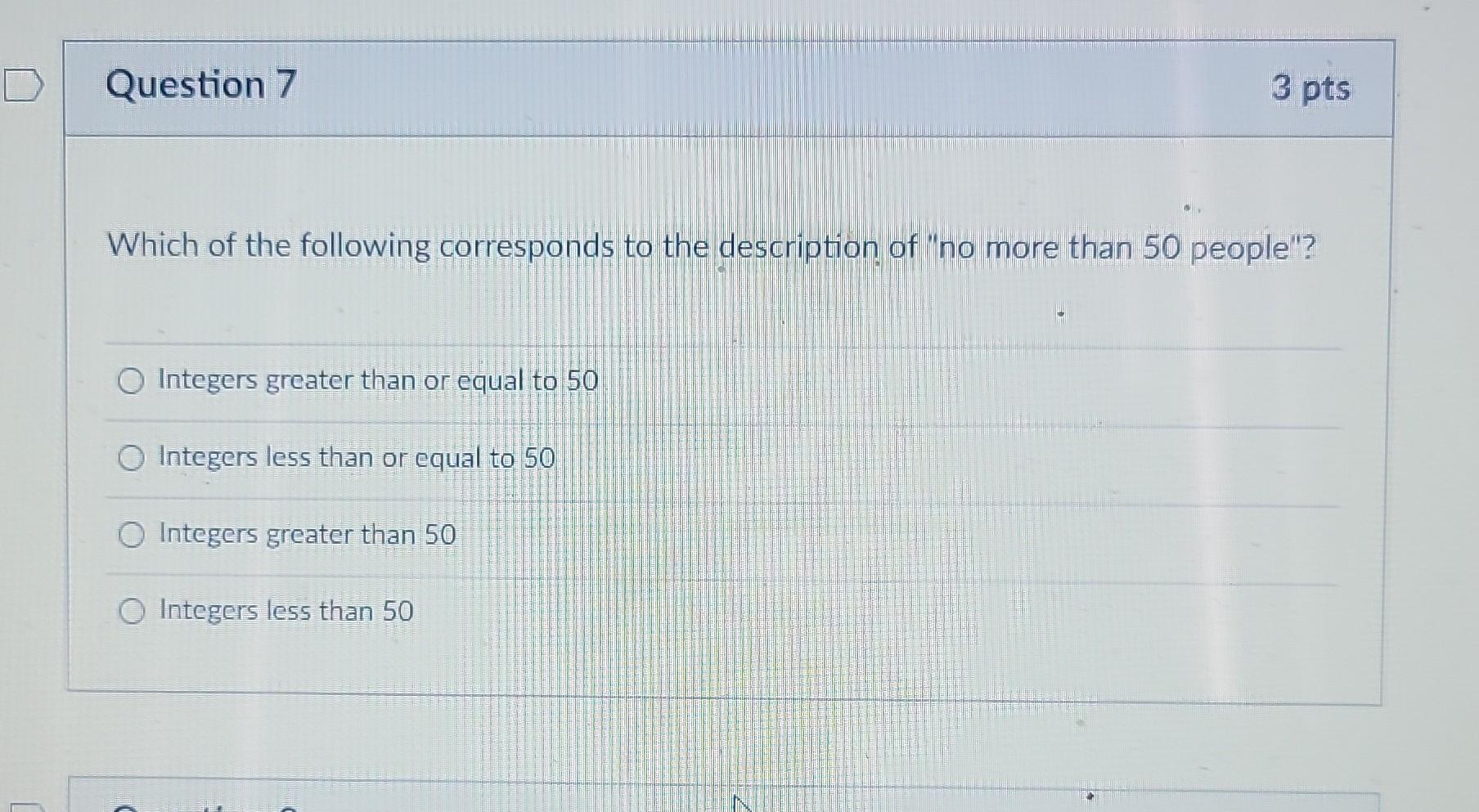 Solved Which of the following corresponds to the description | Chegg.com