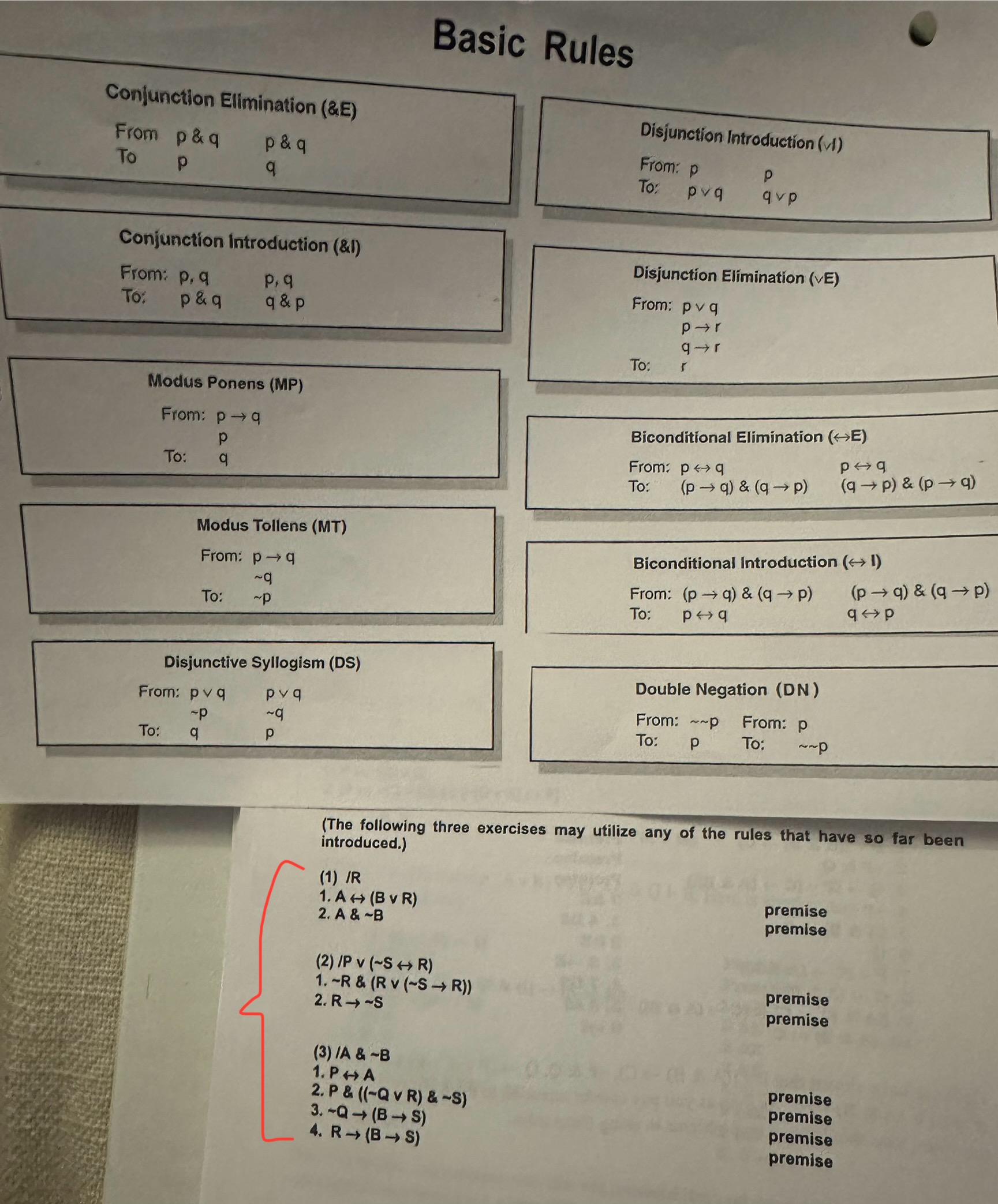 Solved ANSWER ALL 3 ﻿OF THEM PLEASE Conjunction Elimination | Chegg.com