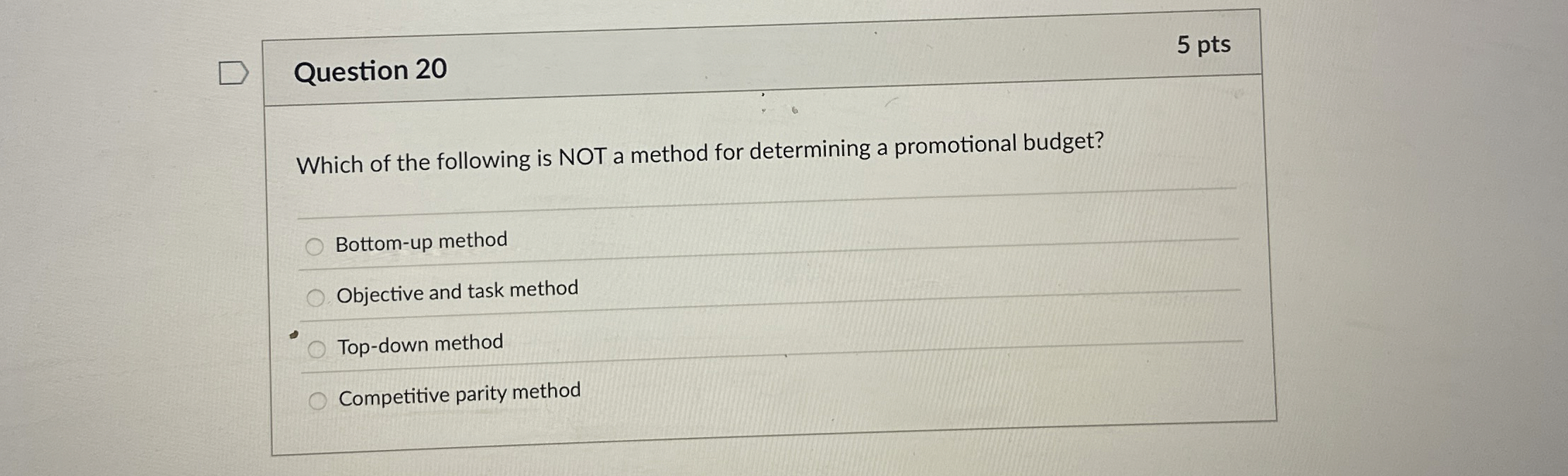 Solved Question 20Which of the following is NOT a method for | Chegg.com
