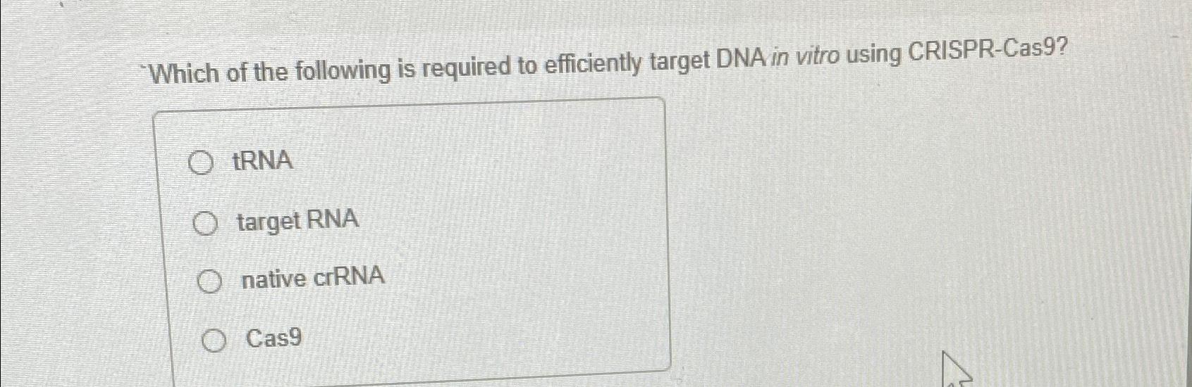 Solved Which of the following is required to efficiently | Chegg.com