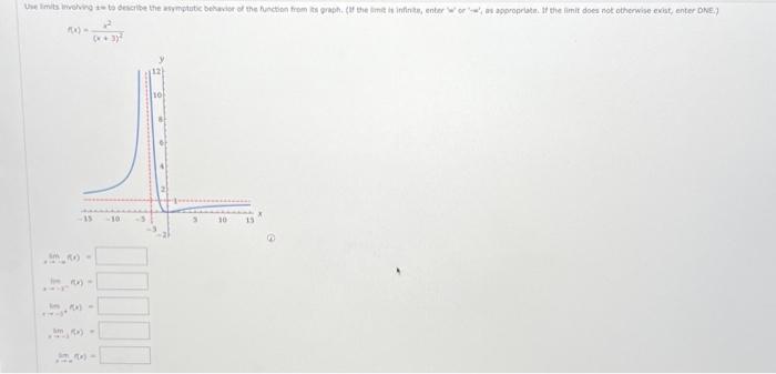 Solved Use limits involving to to describe the asymptotic | Chegg.com