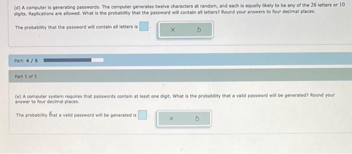 Solved A computer password consists of twelve characters. | Chegg.com