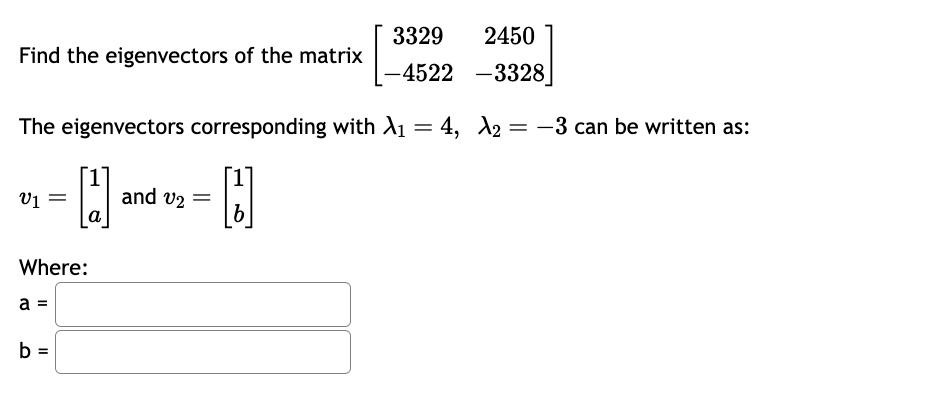 Solved Find the eigenvectors of the matrix | Chegg.com