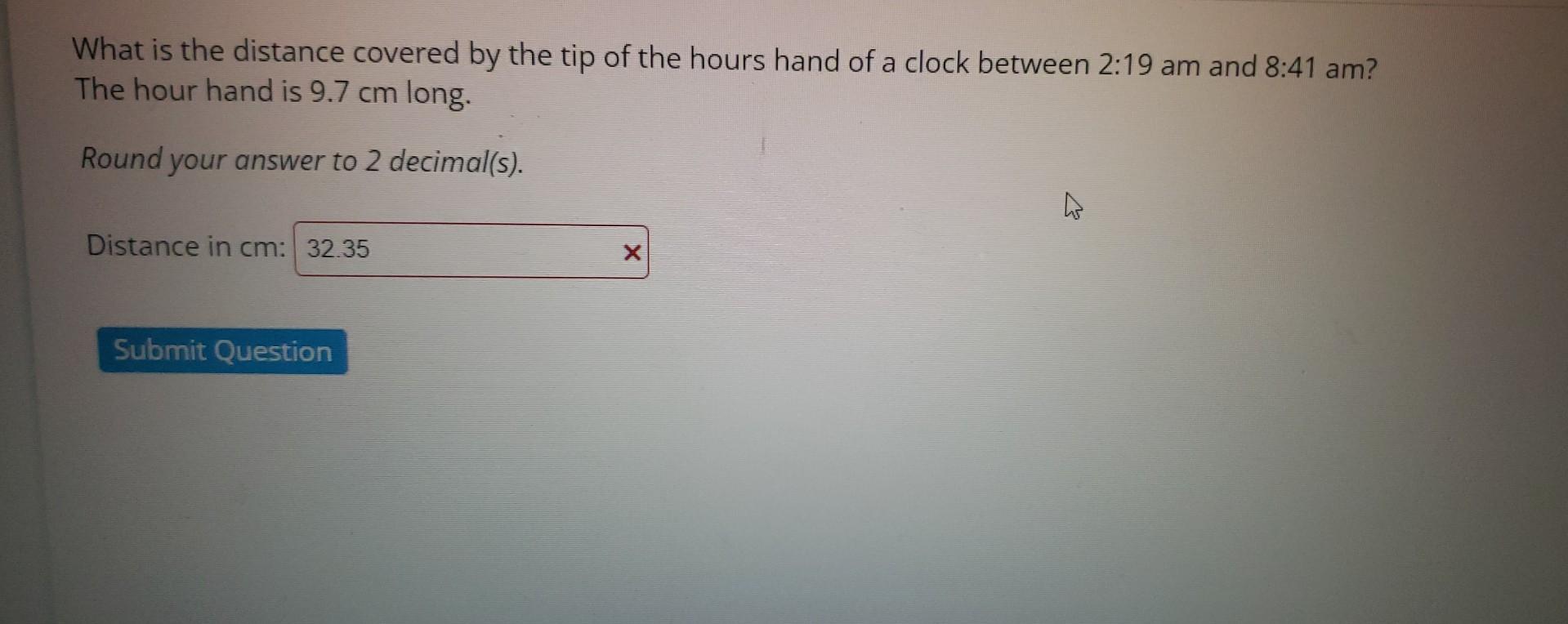 Solved What is the distance covered by the tip of the hours | Chegg.com