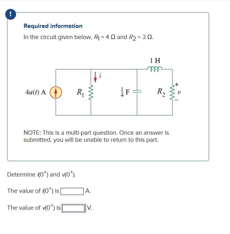 Solved Required informationIn ﻿the circuit given below, | Chegg.com