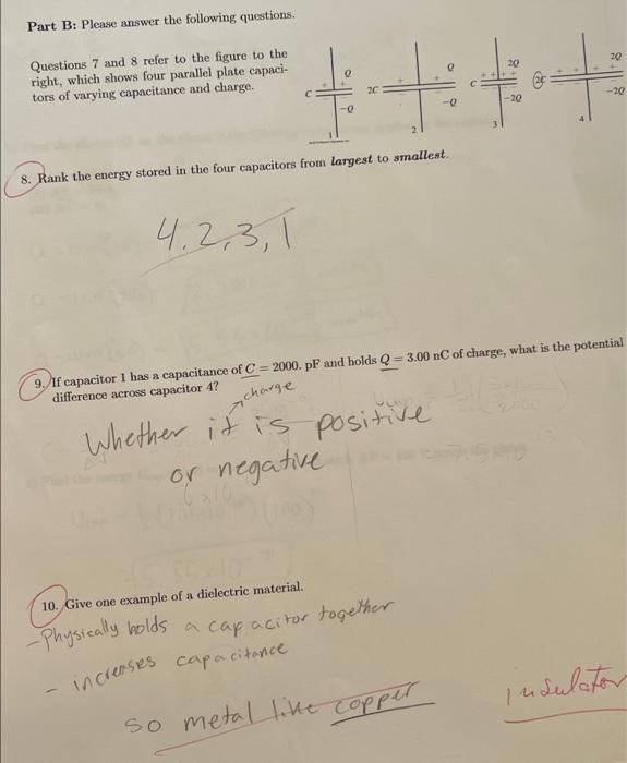 Solved Part B: Please answer the following questions, 20 | Chegg.com