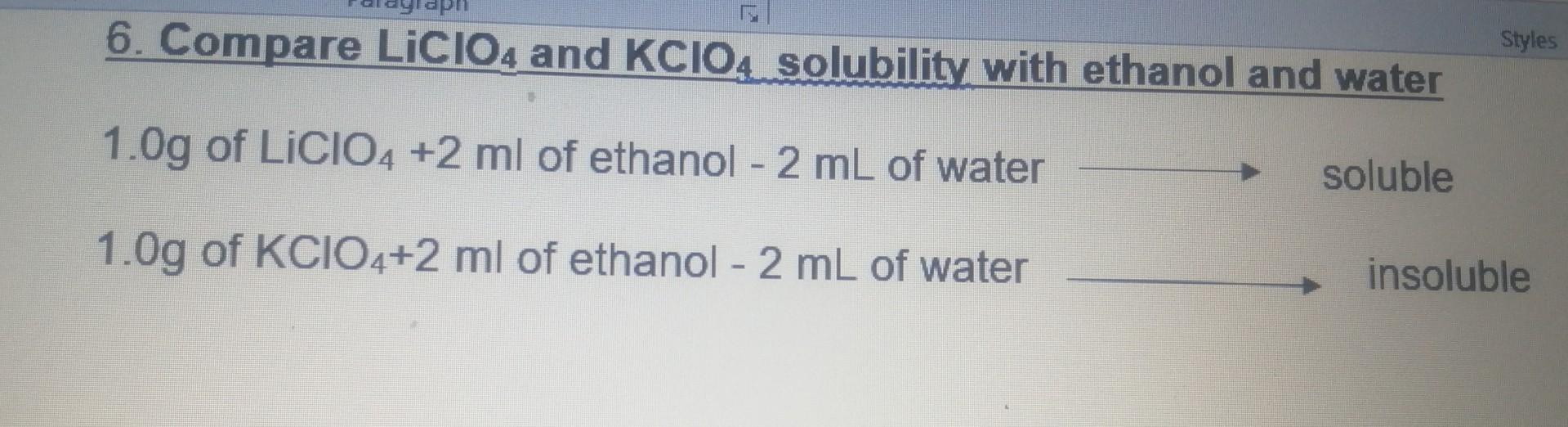 Solved 1) Testing the solubility of Li2CO3 in water starting | Chegg.com