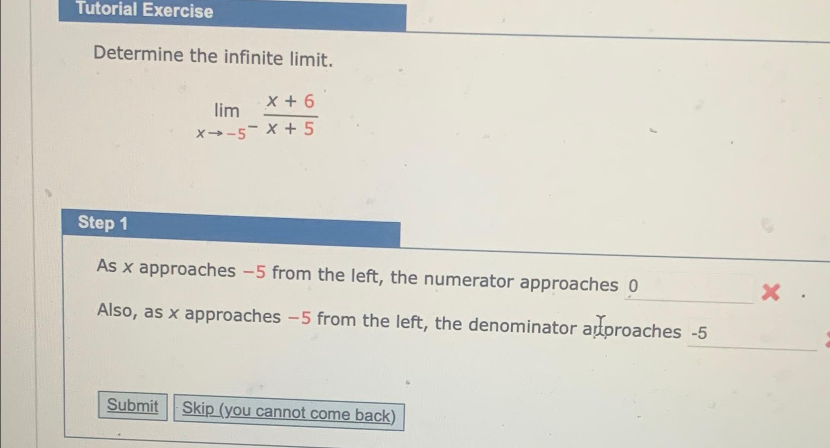 Solved Tutorial ExerciseDetermine the infinite | Chegg.com