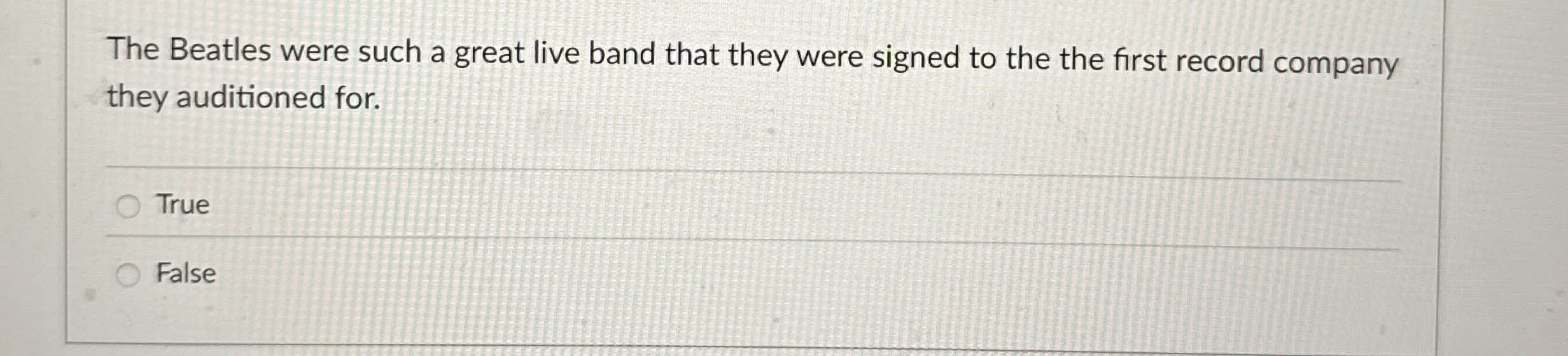The Beatles were such a great live band that they | Chegg.com