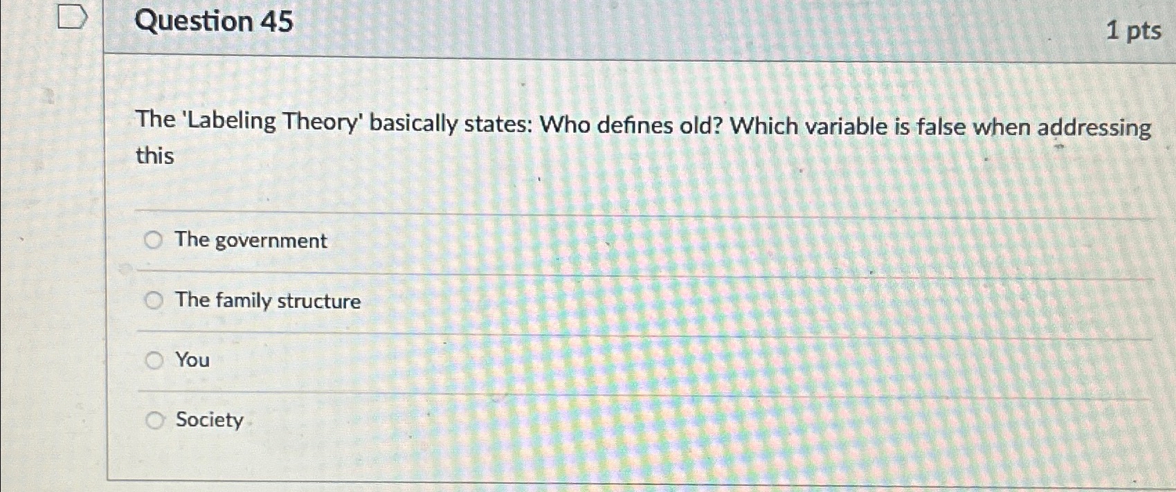 Solved Question 451 ptsThe 'Labeling Theory' basically | Chegg.com Solved Question 451 ptsThe 'Labeling Theory' basically | Chegg.com