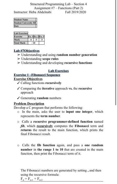 Solved Structured Programming Lab - Section 4 Assignment #7 | Chegg.com