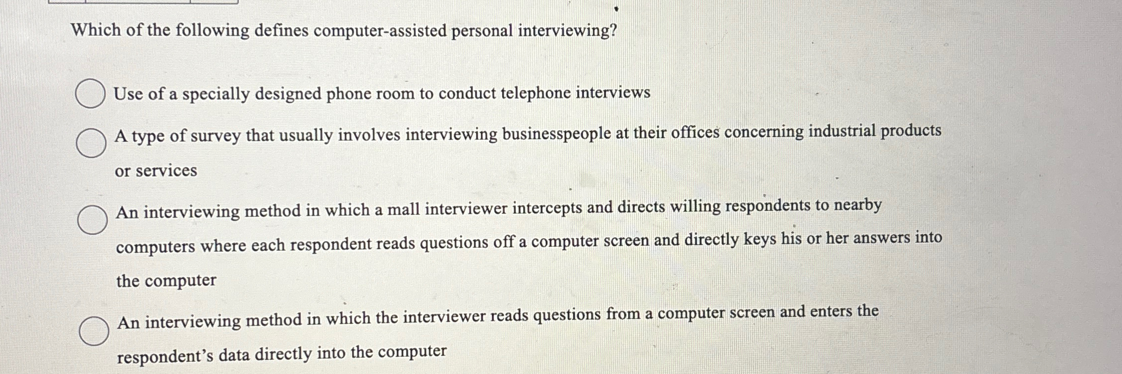 Solved Which of the following defines computer-assisted | Chegg.com