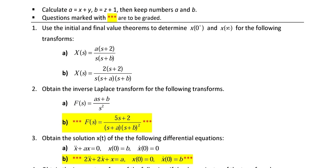 Solved can you solve problems filled yellow | Chegg.com