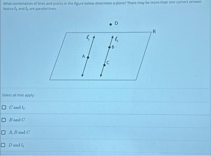 Solved What combination of lines and points in the figure | Chegg.com